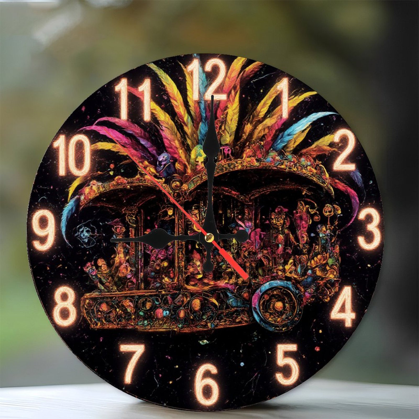 Dakota Fields Clock Face With Numbers And Carousel | Wayfair