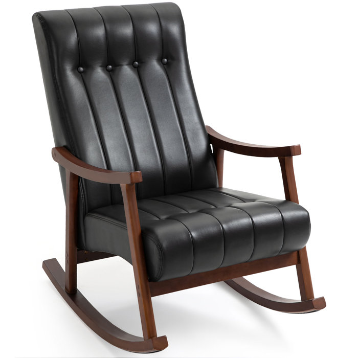 Red Barrel Studio® Lanxton Solid Wood Rocking Chair | Wayfair
