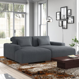 Grey Long Sofas You'll Love | Wayfair