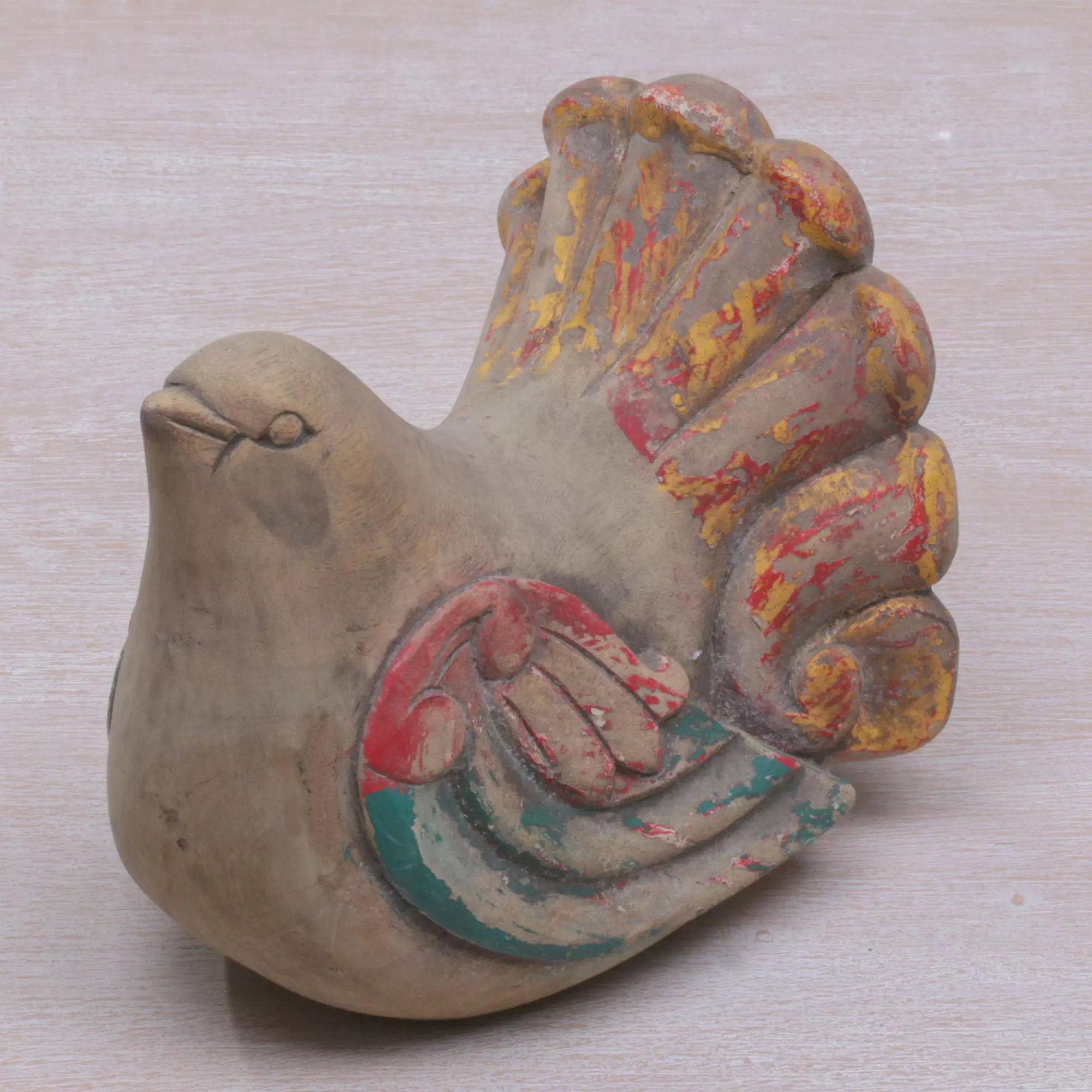 Bloomsbury Market Bledsoe Antique Dove Wood Figurine | Wayfair