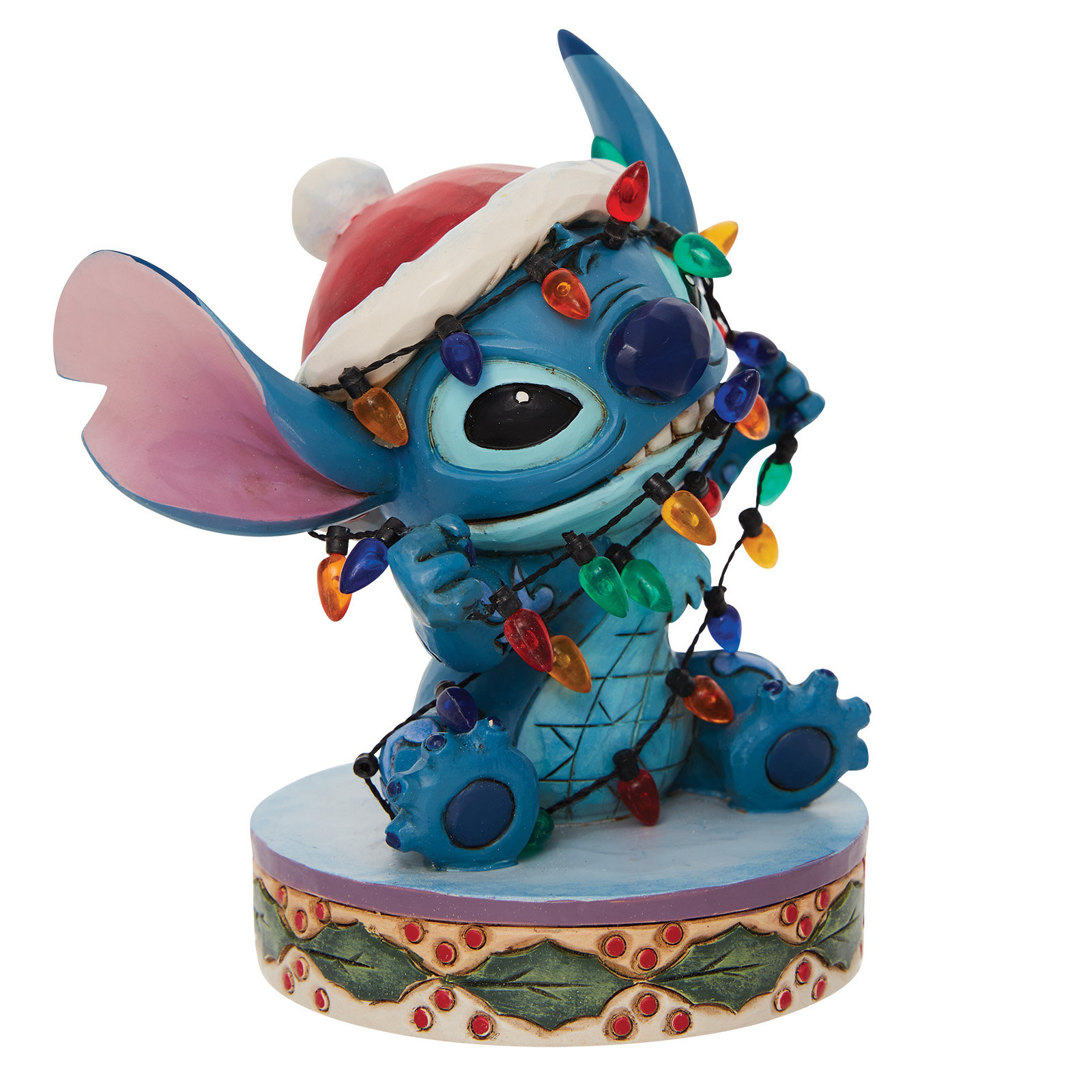 Jim Shore Disney Traditions Stitch Wrapped Up in Christmas Lights ...