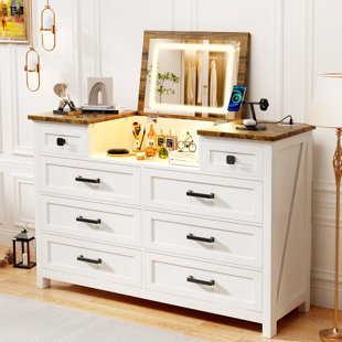 Mirror Dressers & Chests You'll Love | Wayfair