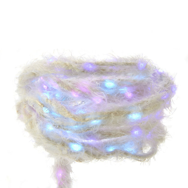Kurt Adler 120-Light Grey Fuzzy Multi Strand Warm White Led Set ...