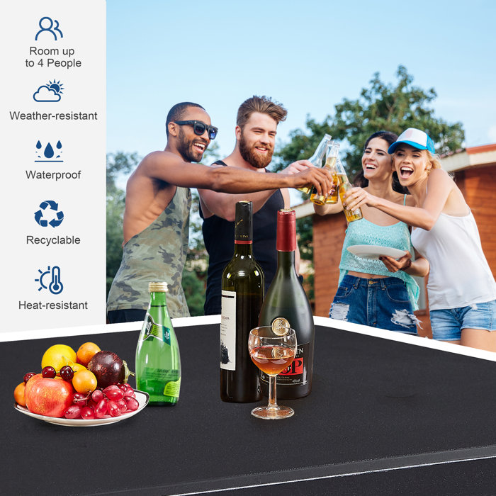 Arlmont & Co. Reahna Camping Table Bi-Folding Table Portable Foldable ...