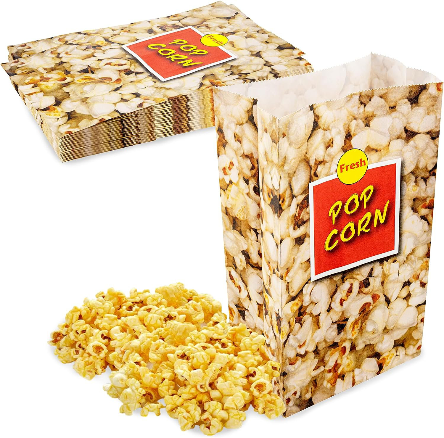 Prep & Savour Danashia Paper Popcorn Bags for Party - 85 oz Popcorn ...