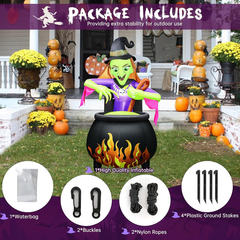 The Holiday Aisle® 8FT Halloween Inflatables Outdoor Decoration, Giant ...