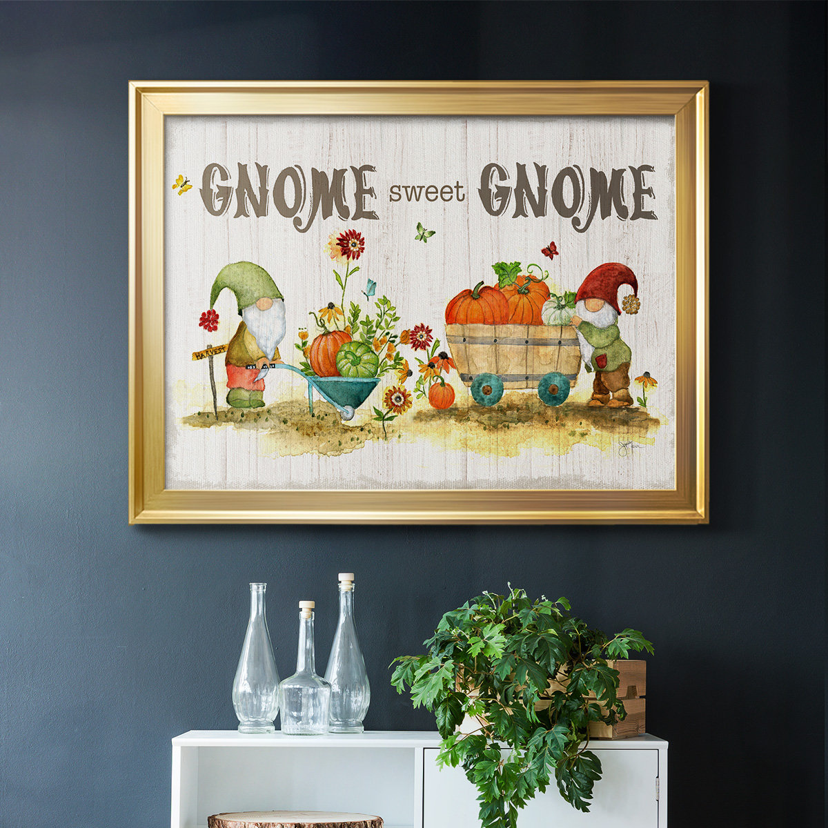 Wexford Home Gnome Sweet Gnome - Single Picture Frame Print on Canvas ...