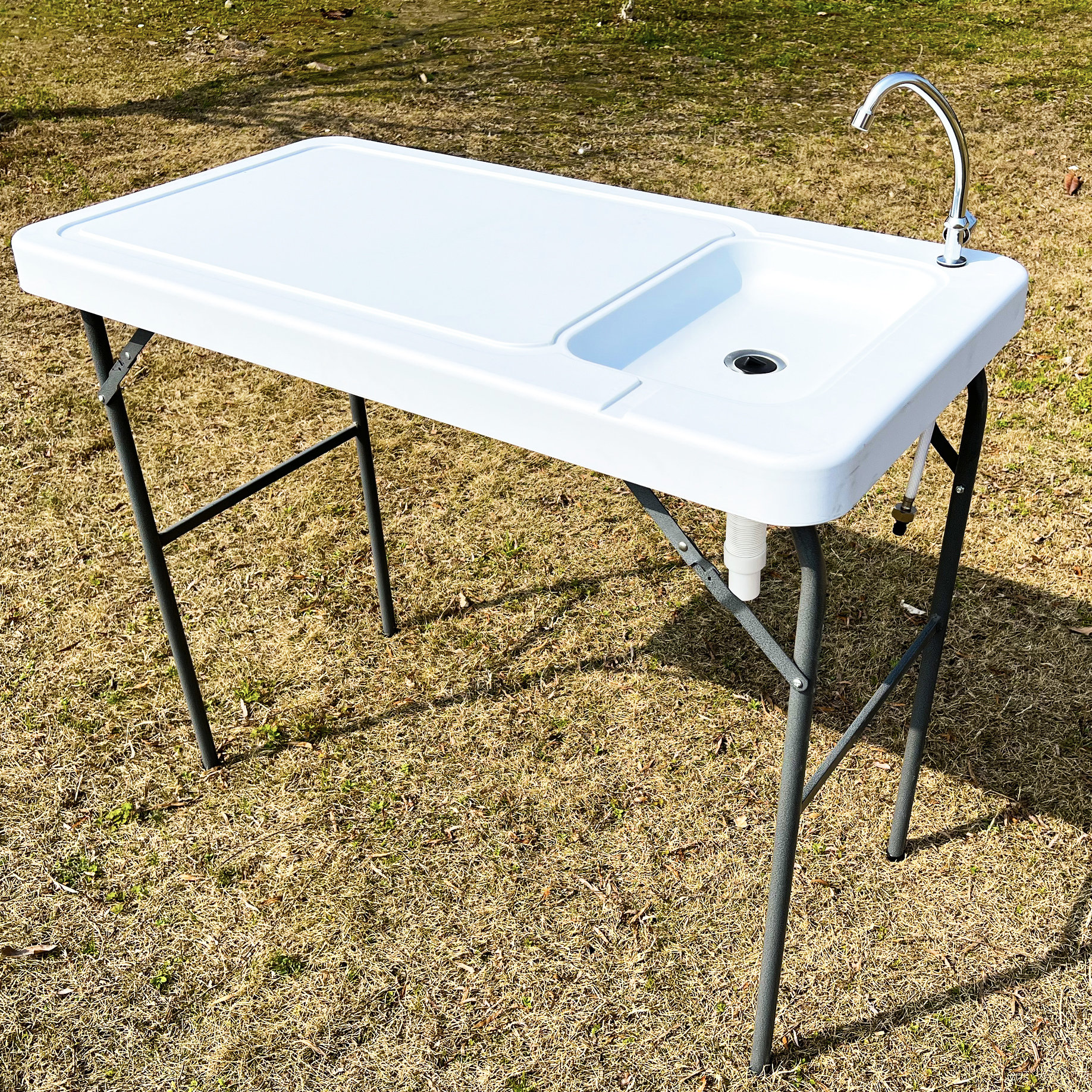 Ebern Designs Portable Fish Cleaning Desk With Sink And Faucet ...