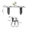 ALLNICEDT Modern Gray Microlite Rectangular Dining Table Sets | Wayfair