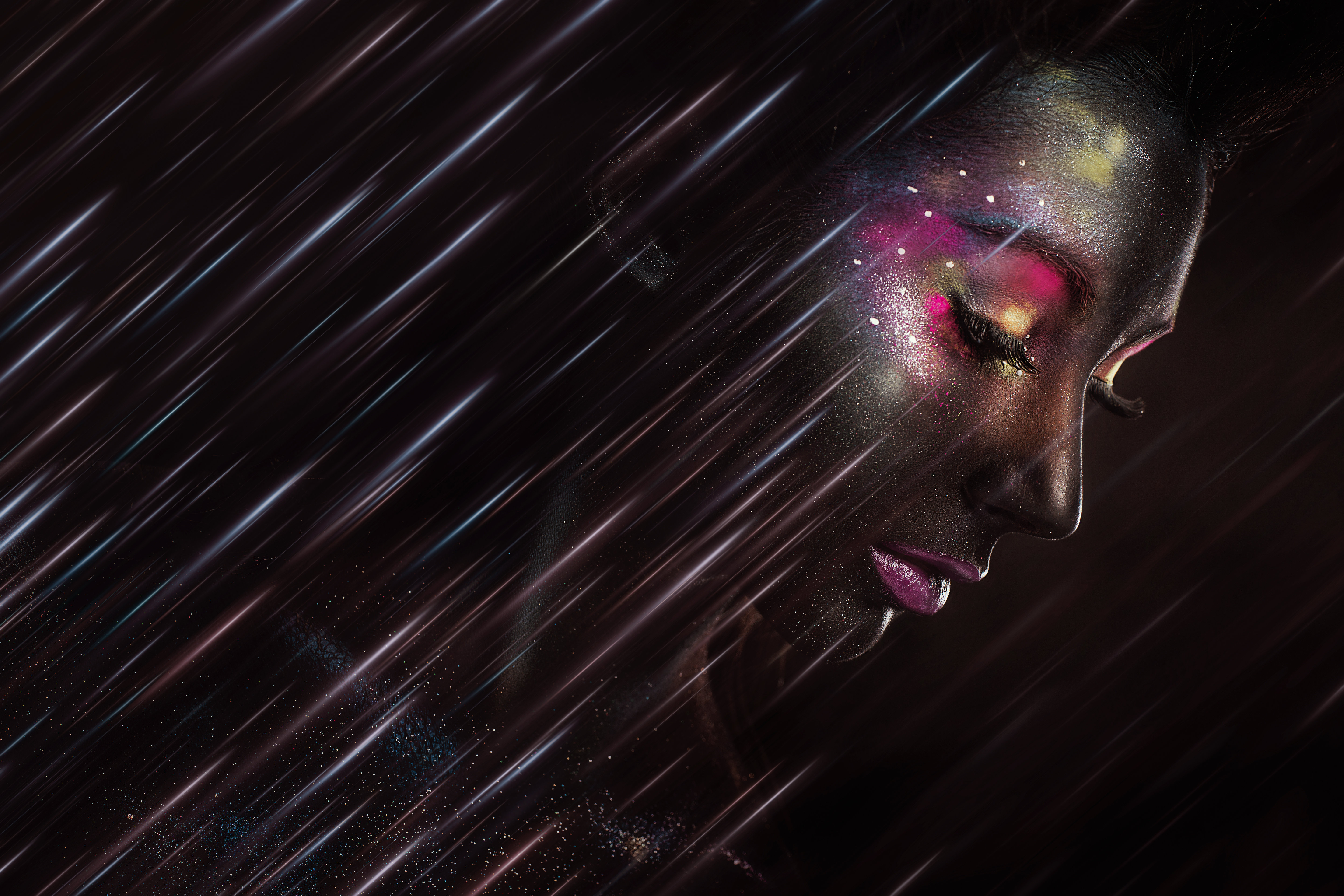 Hokku Designs Cheikh Bright Neon Make-Up by Quantiumpix | Wayfair
