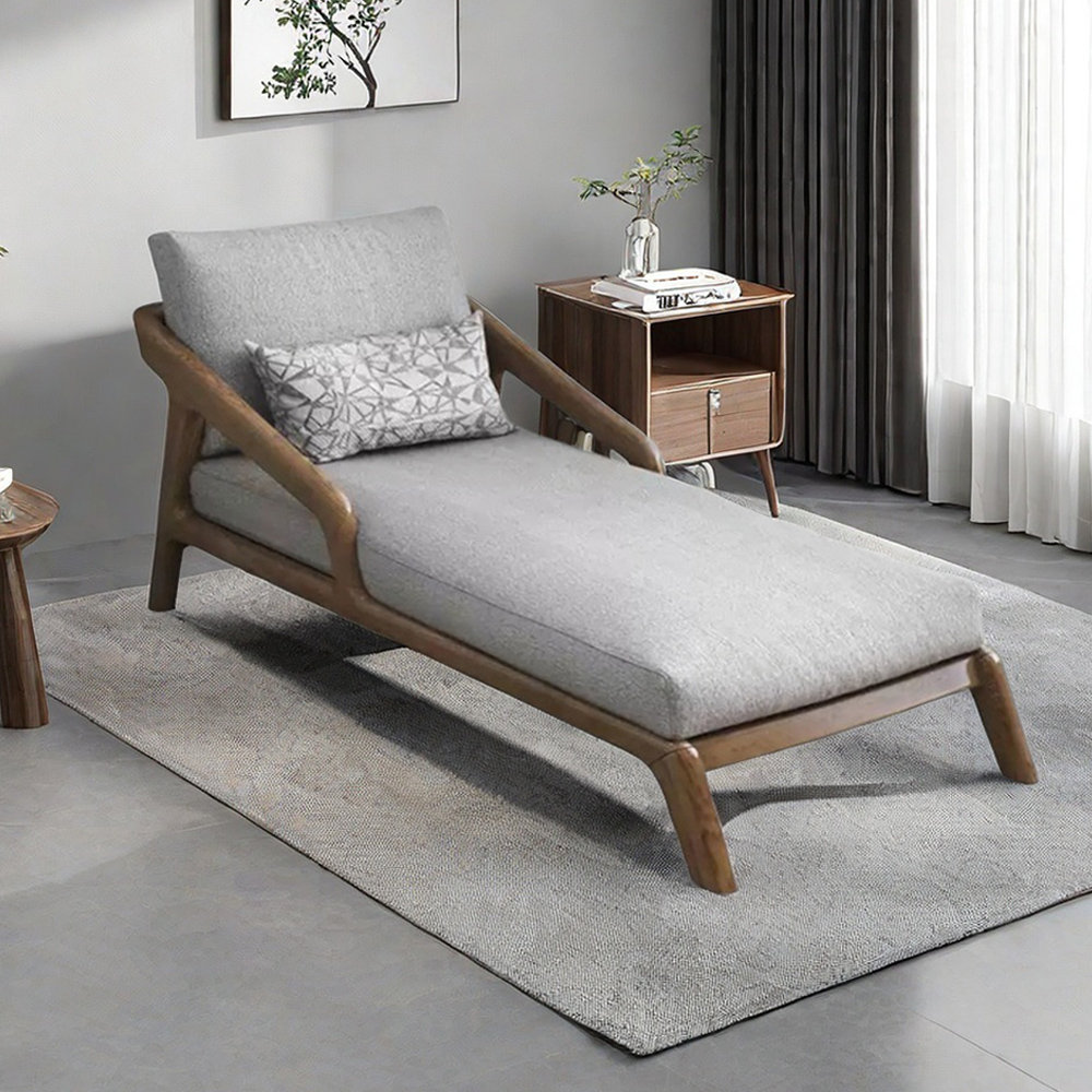 HarmonyFurns Sturdy Ash Wood Frame Indoor Chaise Lounges - Wayfair Canada