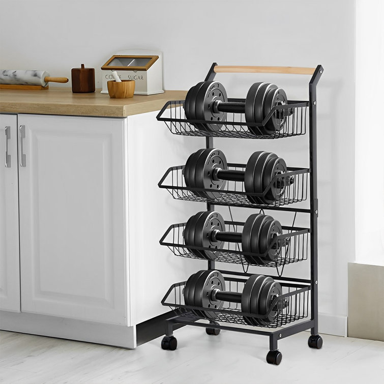 Ivy Bronx Black 4 Tier Snap-On Detachable Floor Shelf | Wayfair.co.uk