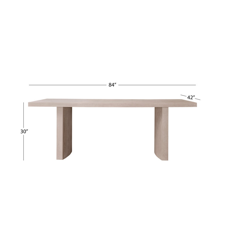 Joss & Main Aruna Rectangular 84'' L x 42'' W Dining Table "& Reviews ...