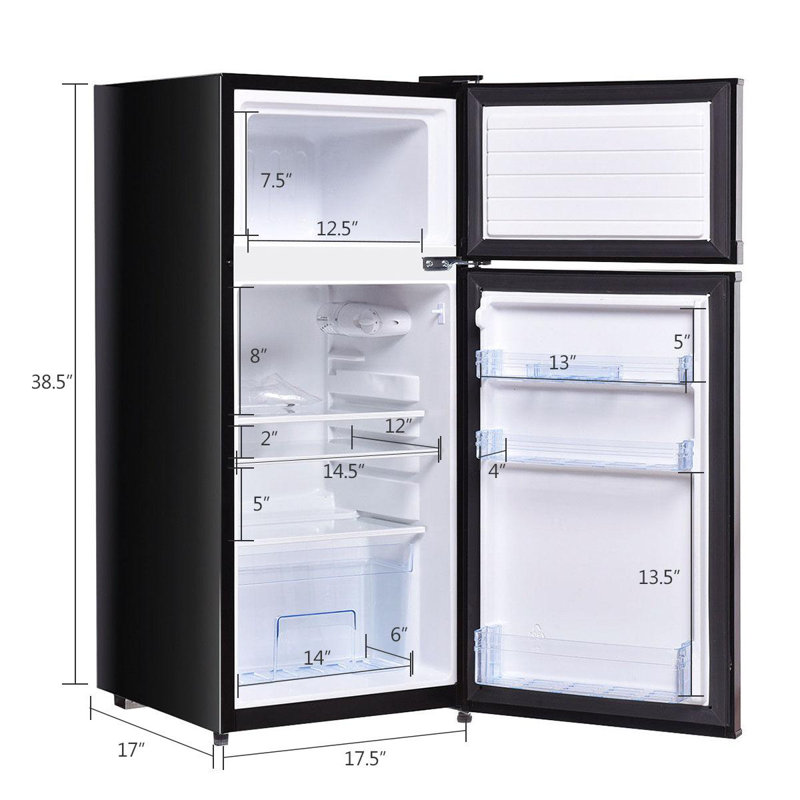 Giantex 3.4 cu. ft. Freestanding Mini Fridge with Freezer & Reviews ...