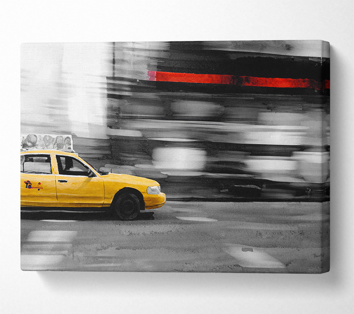 Latitude Run Movement Of The Yellow Cab Canvas Watercolour | Wayfair.co.uk