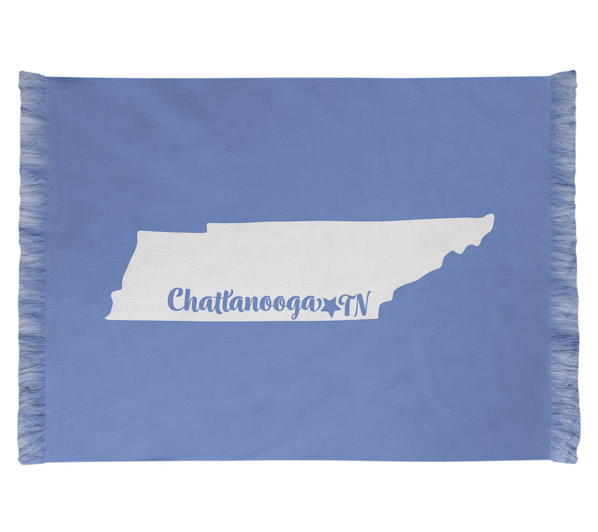 East Urban Home Chattanooga Tennessee Blue Area Rug | Wayfair