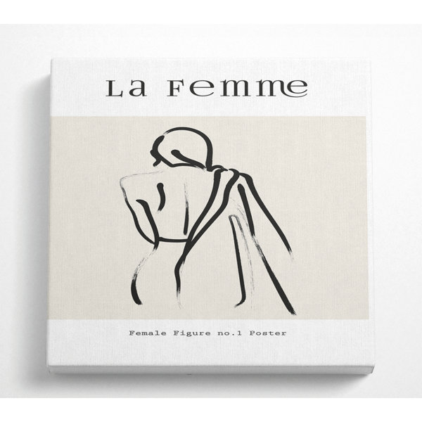 Metro Lane Female Figure - Wrapped Canvas Square Print | Wayfair.co.uk
