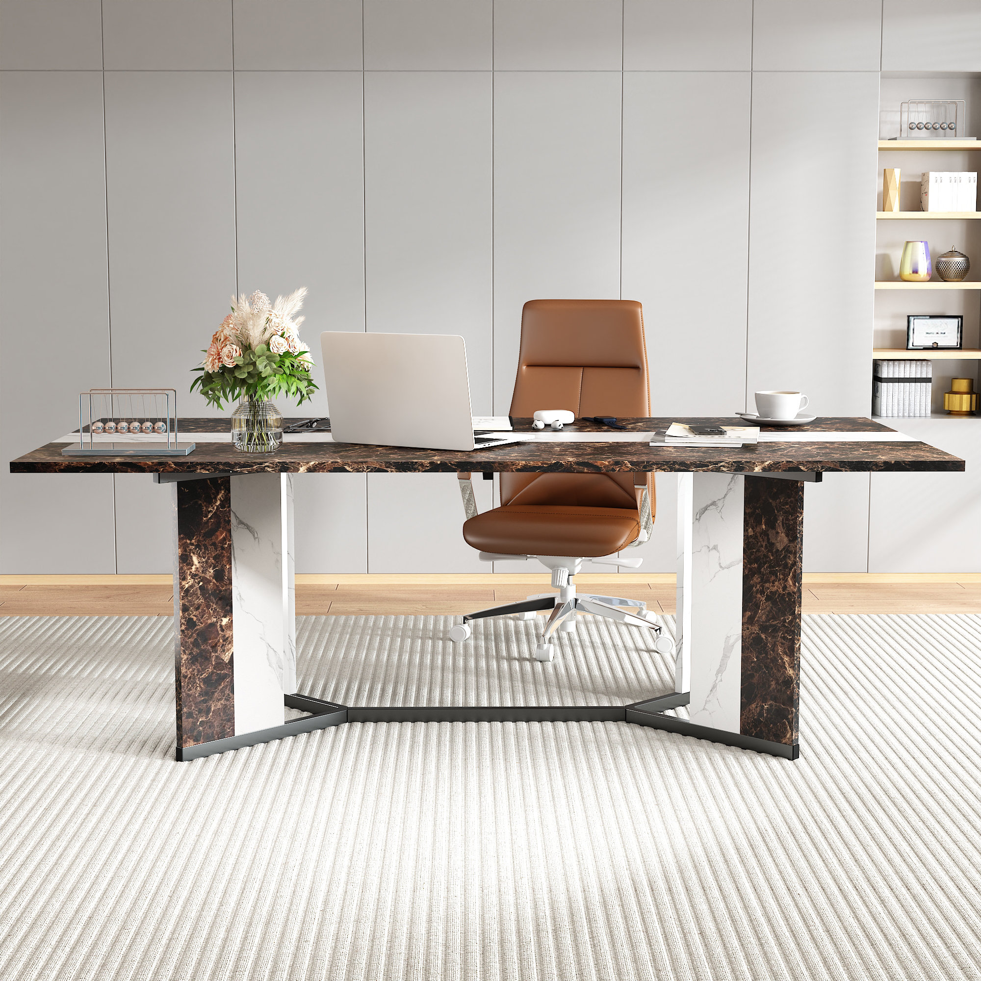 FIDGET DICE 71'' W Rectangle Computer Desk, Writing Desk, Executive ...