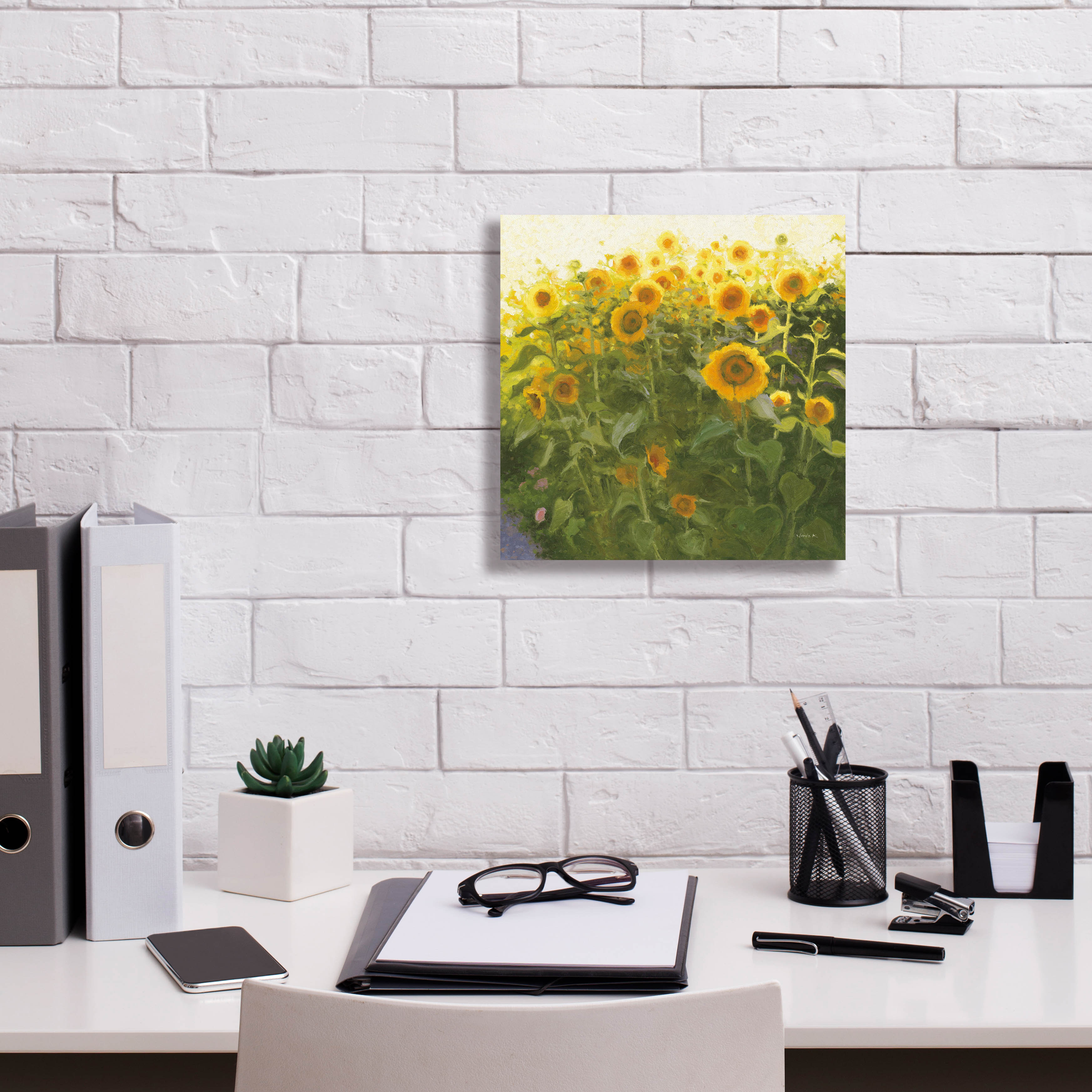 Epic Graffiti 'Sunflower Field' by Shirley Novak Canvas Wall Art | Wayfair