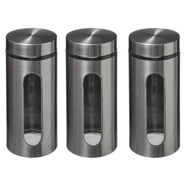 Ebern Designs Stainless Steel 900ml Capacity Storage Jar | Wayfair.co.uk