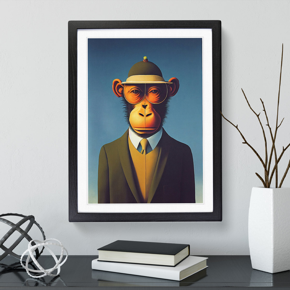 Happy Larry Mr Monkey - Picture Frame Graphic Art | Wayfair.co.uk