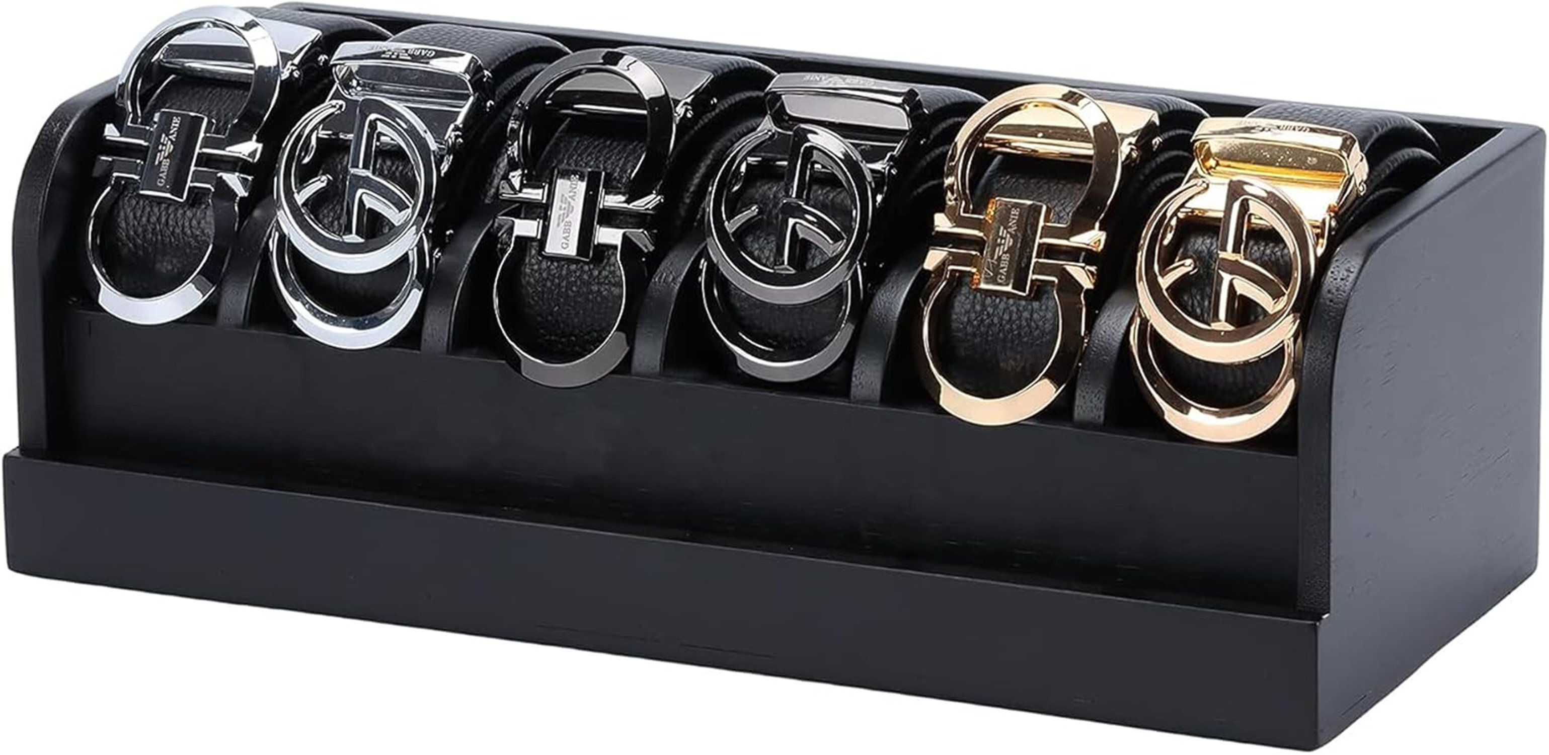 Latitude Run® 100% Bamboo Belt Organizer Box – Space-Saving Roll-Up ...