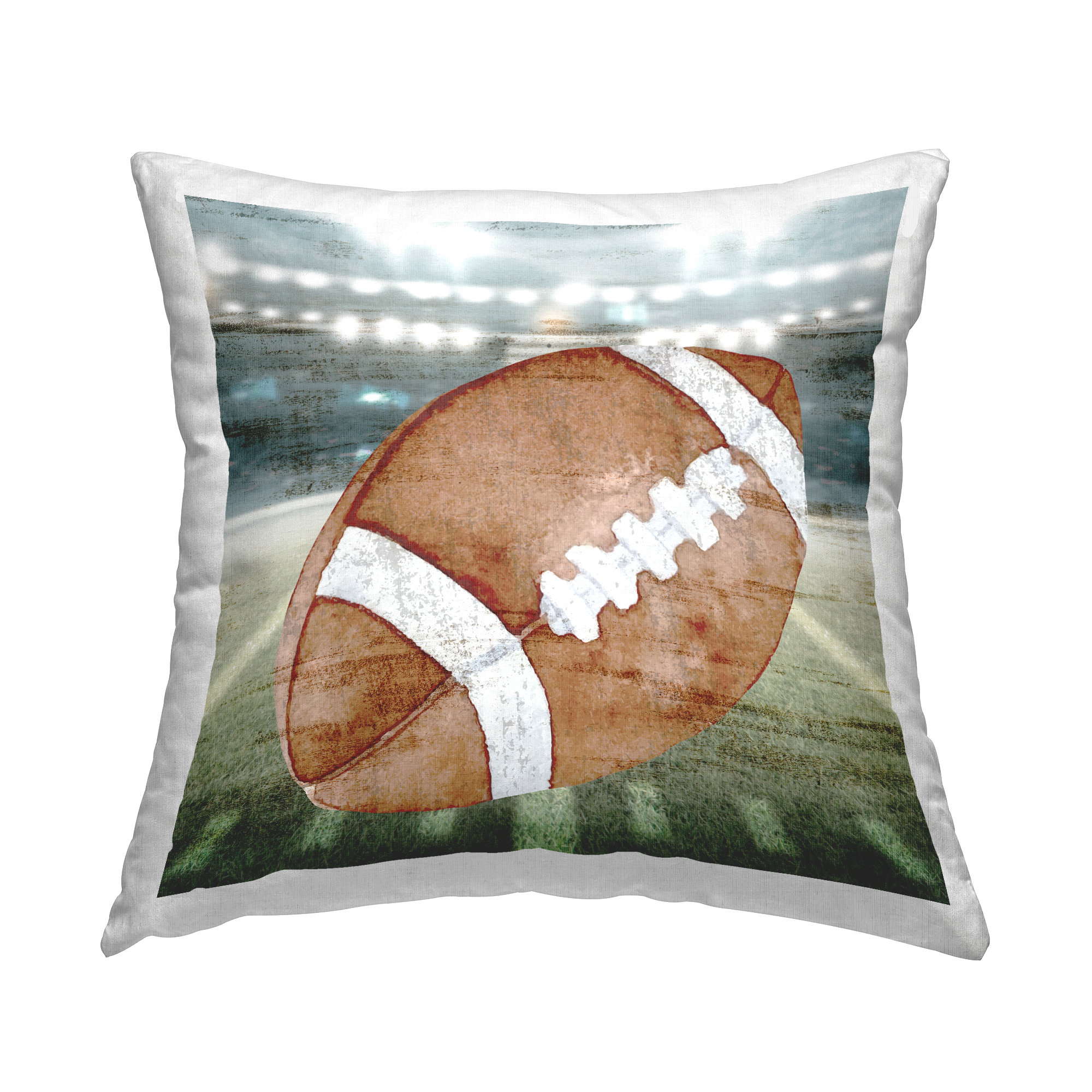 Stupell Industries Football On Field Decorative Printed Throw Pillow by ...