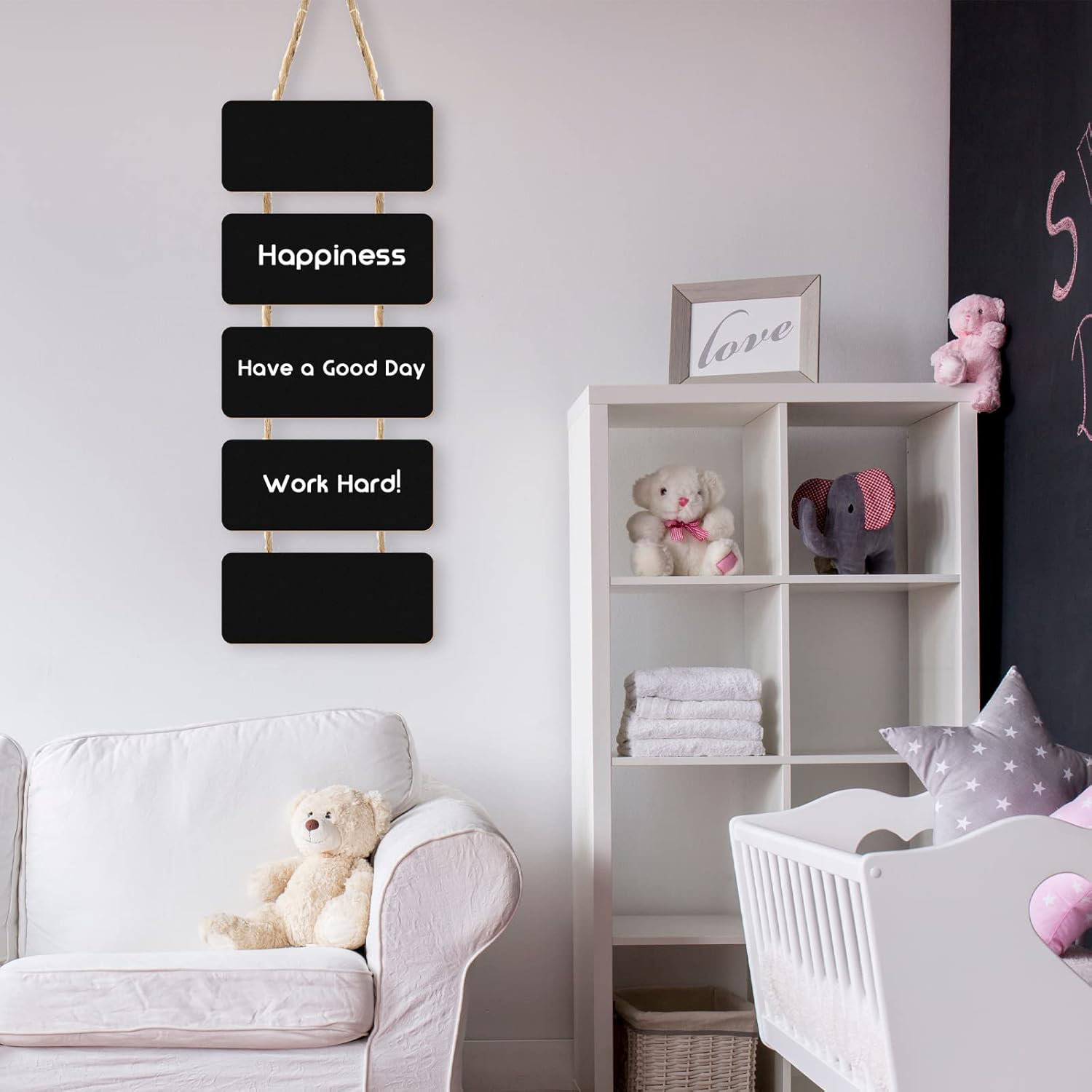 Breakwater Bay 5 Pcs Double Sided Hanging Chalkboard Signs Wooden ...