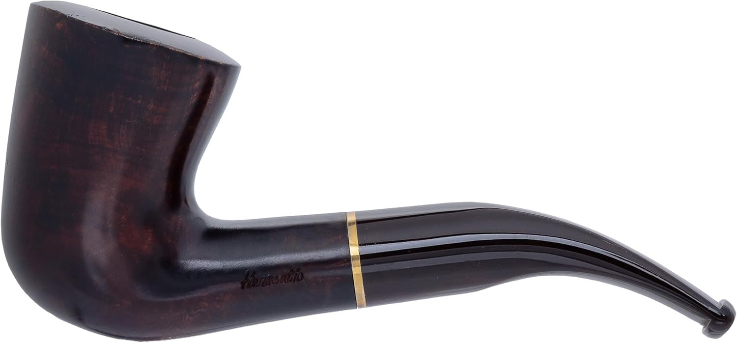The Big Easy Tobacco Company Elegant Brown Pipe Set, 6 Pipes, With Gold ...