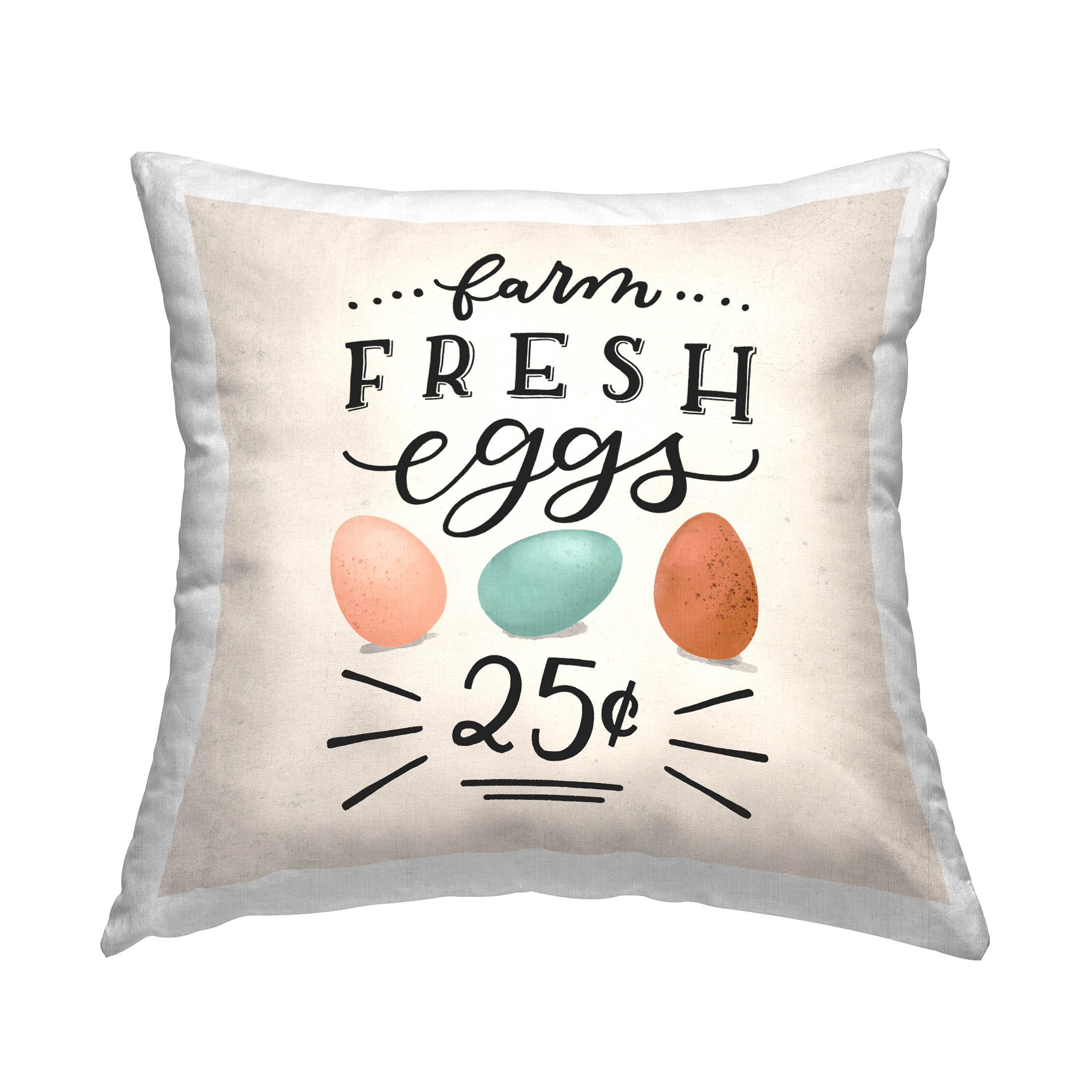 Stupell Industries Farm Fresh Eggs Easter Sign Printed Throw Pillow ...
