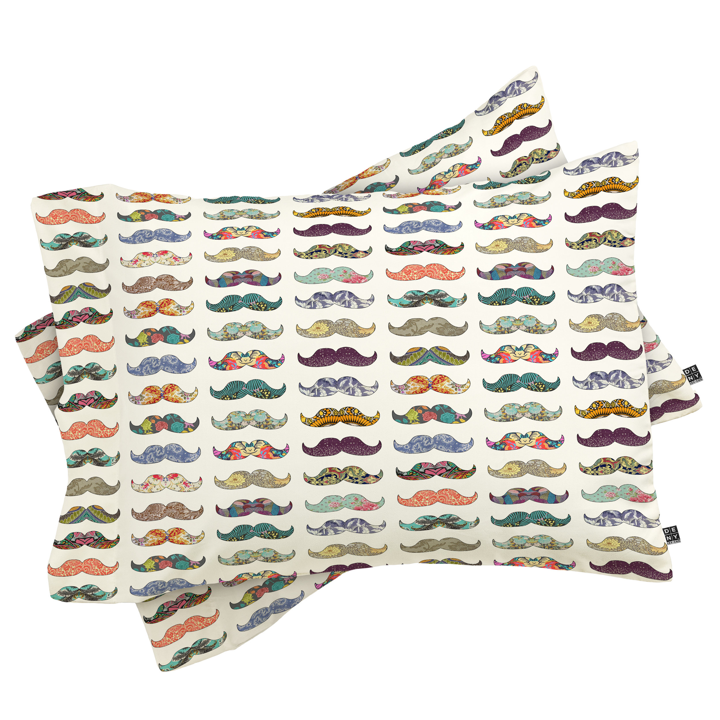 Deny Designs Bianca Green Moustache Mania Pillowcase - Wayfair Canada