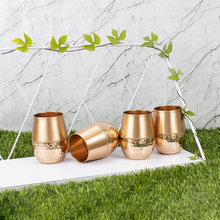 Fairmont Park Bottom - Sequence Copper Water Glass Set (4 Glasses ...
