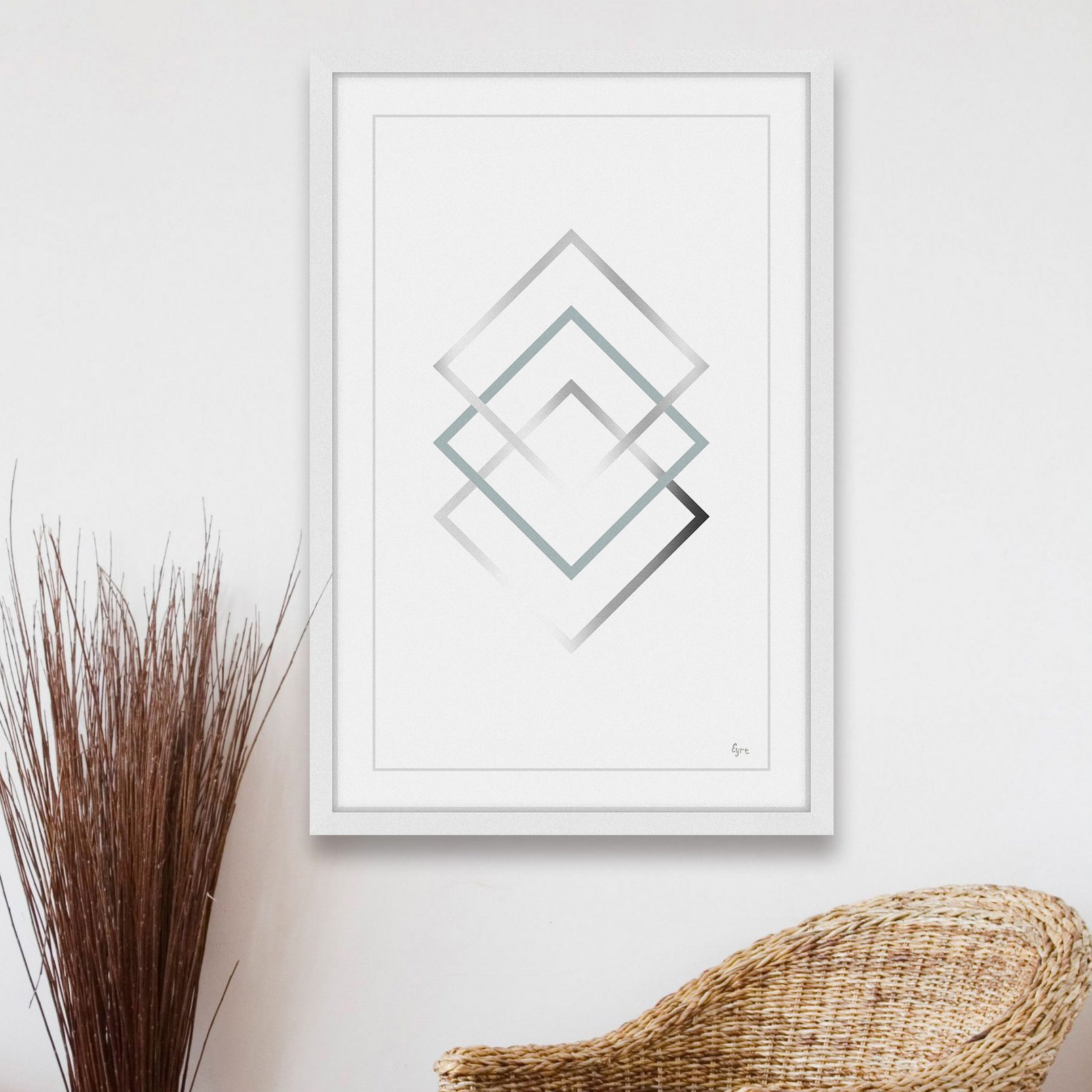 George Oliver 'Diamond Hologram II' Framed Graphic Art Print & Reviews ...