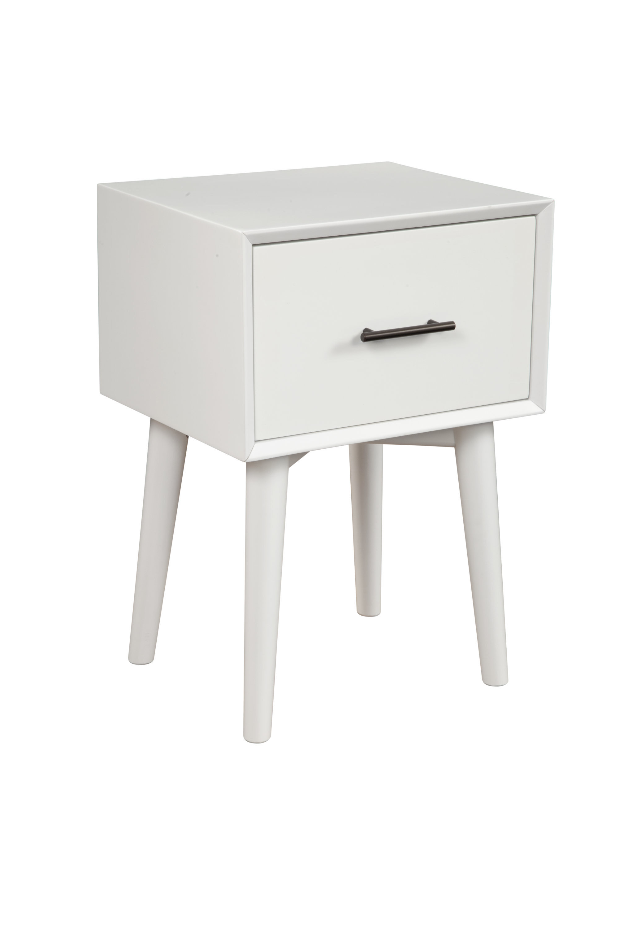 HomeRoots 27" White Wood End Table With Drawer | Wayfair