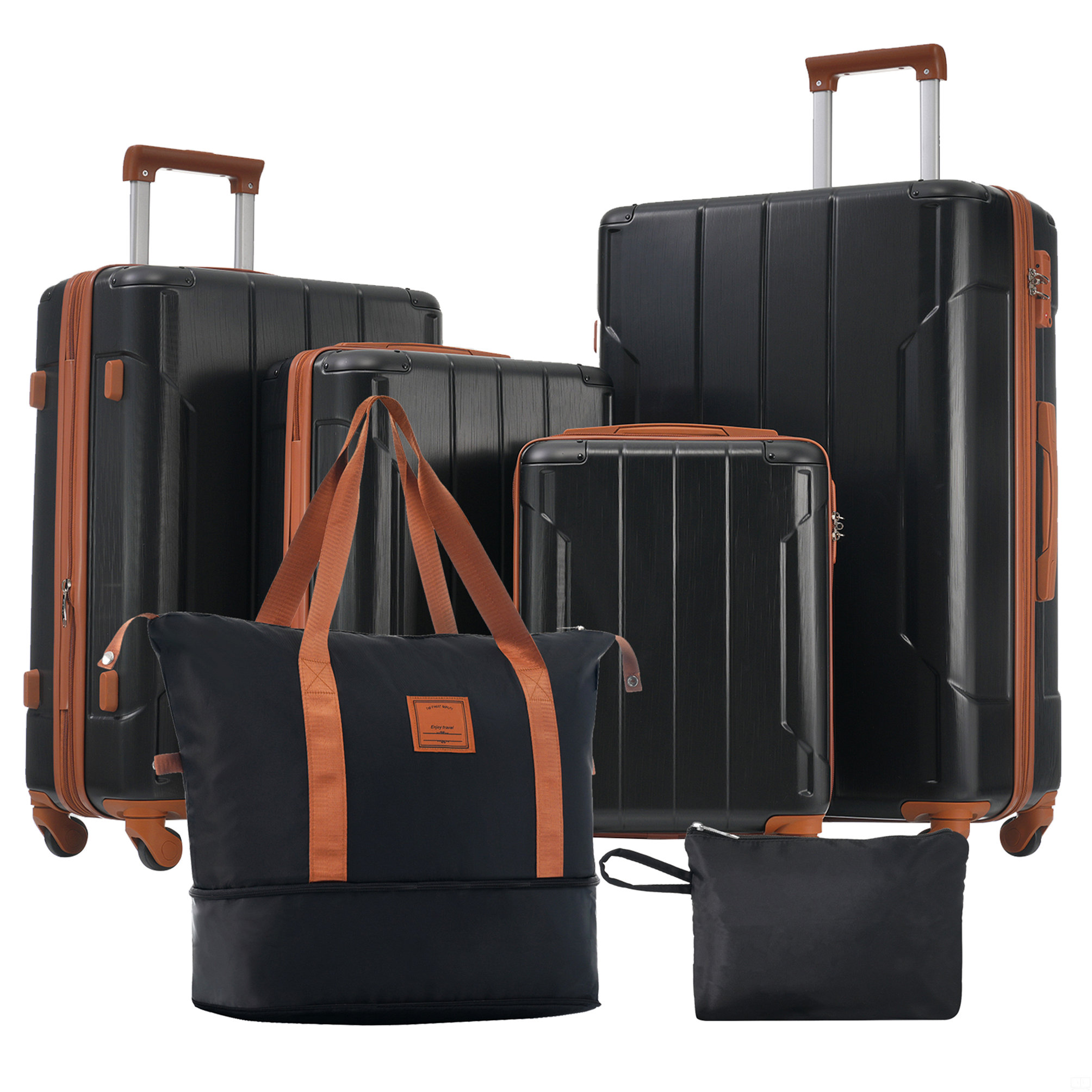 HOME FREE HOMES SP LLC Hardshell Luggage Sets 6 Piece Suitcase Set ...