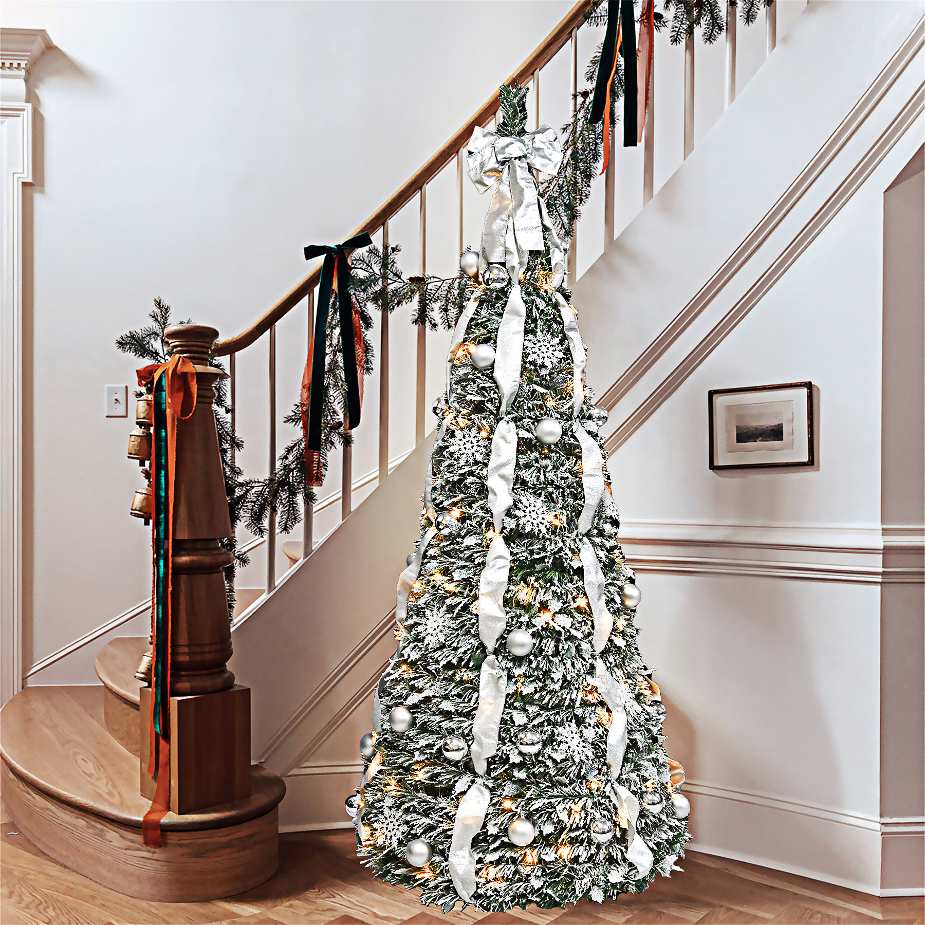 Winston Porter Flocked Pop-Up Christmas Tree - Wayfair Canada