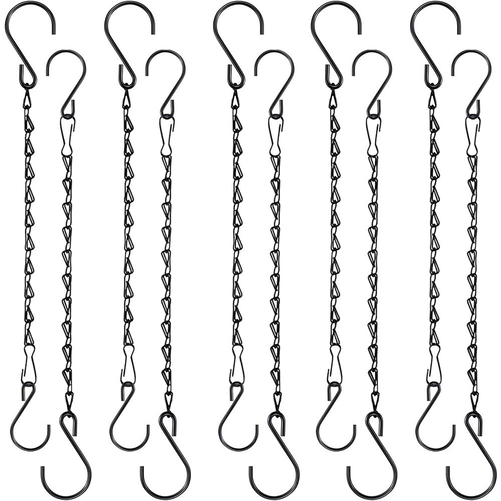 17 Stories Chain For Hanging Plants, 10 Inch Black Plant Chains For ...