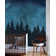 Harriet Bee Costello Forest Trees Night Scene 4-Piece Panel Peel Wall ...