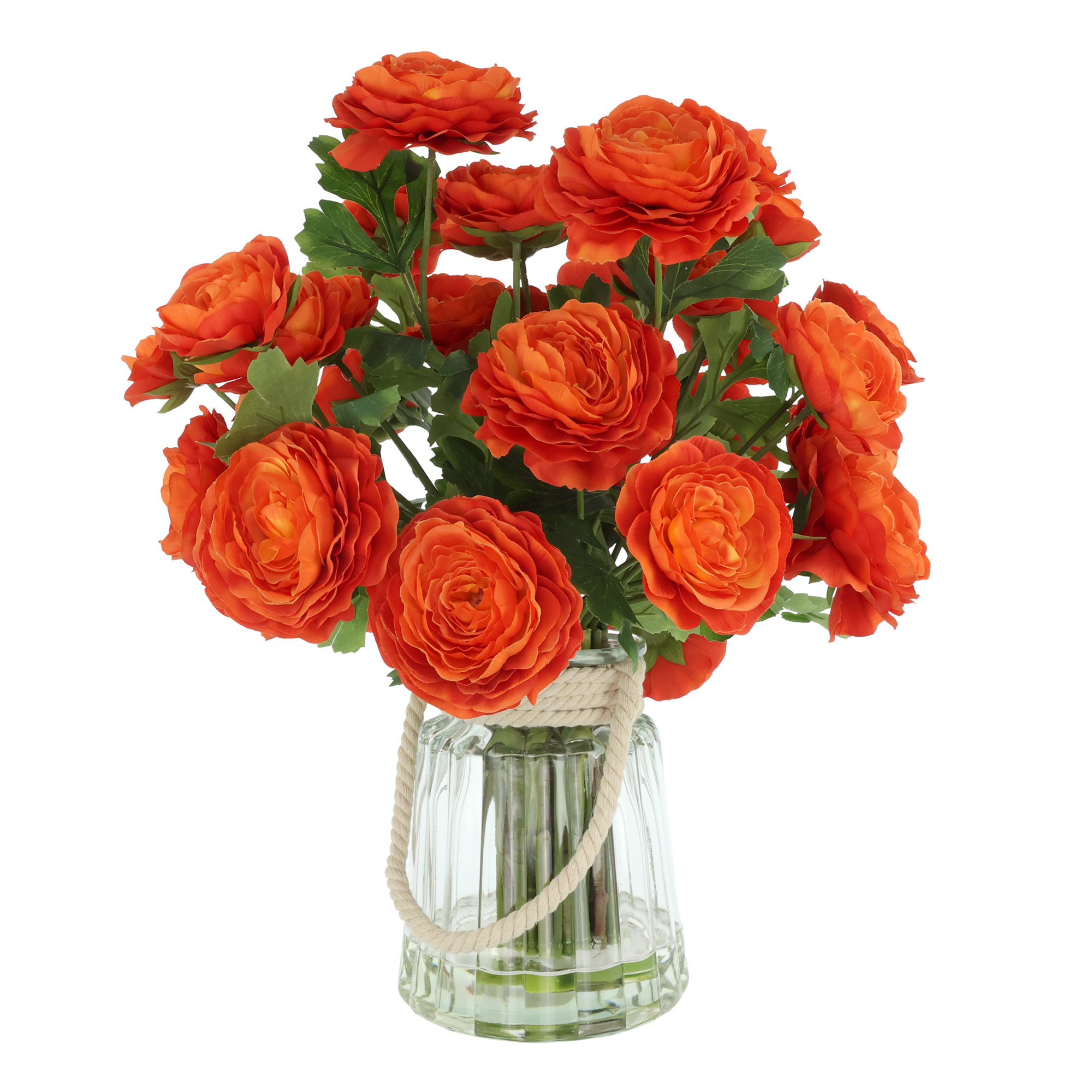 Creative Displays, Inc. Ranunculus Fall Arrangement in a Glass Vase ...