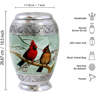 SOLVUR Grande urne pour cendres Cardinal Couple Bird Cremation ...