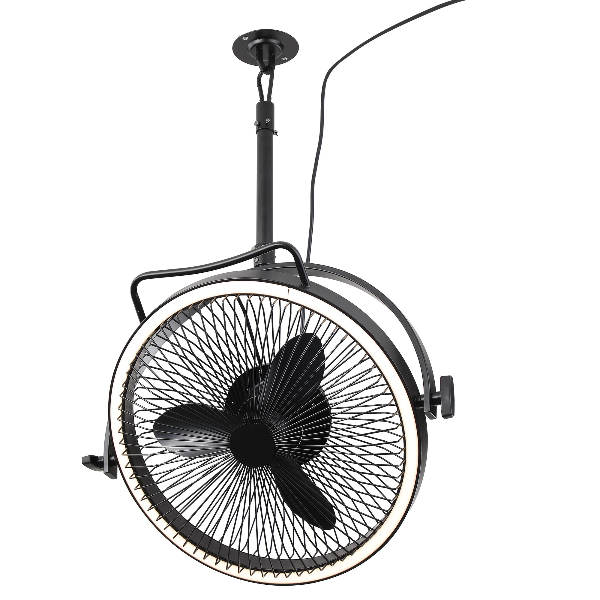 Wrought Studio™ Modern 20" Dual Hanging Rotatable 3CCT LED Plug-In ...