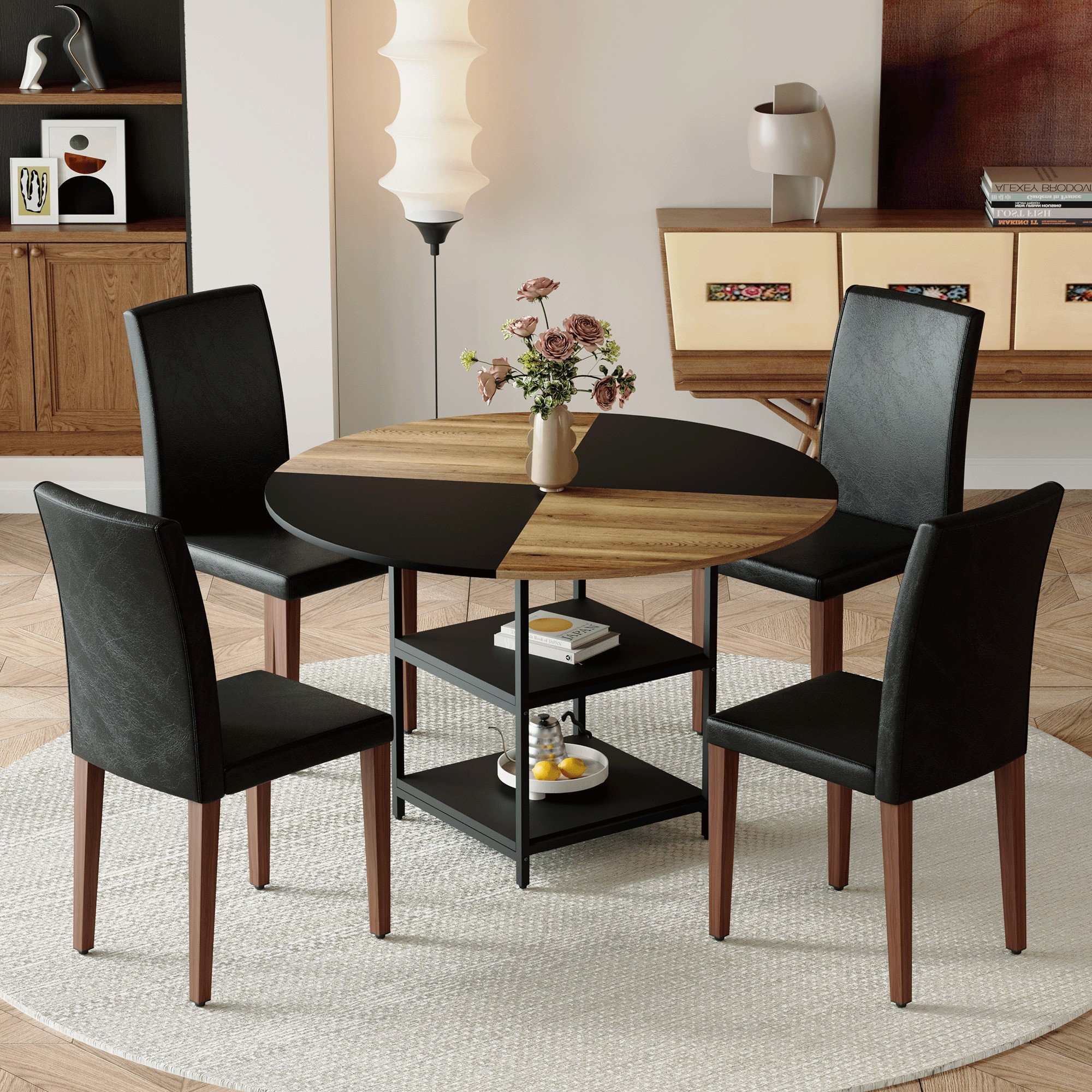 17 Stories Dining Table Set 5 Pieces | Wayfair