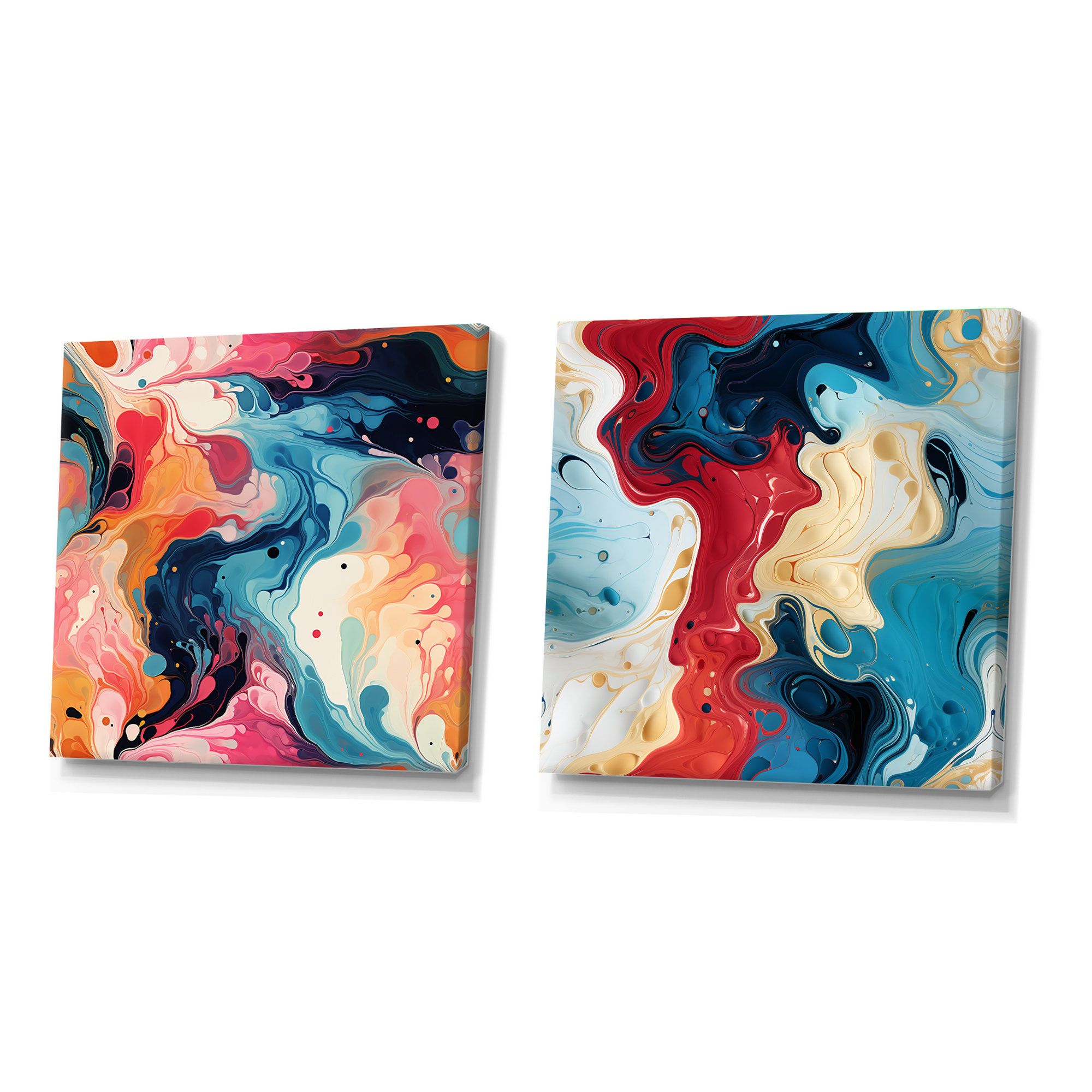 Design Art Colorful Artistic Expression Marble Swirls III - Abstract ...