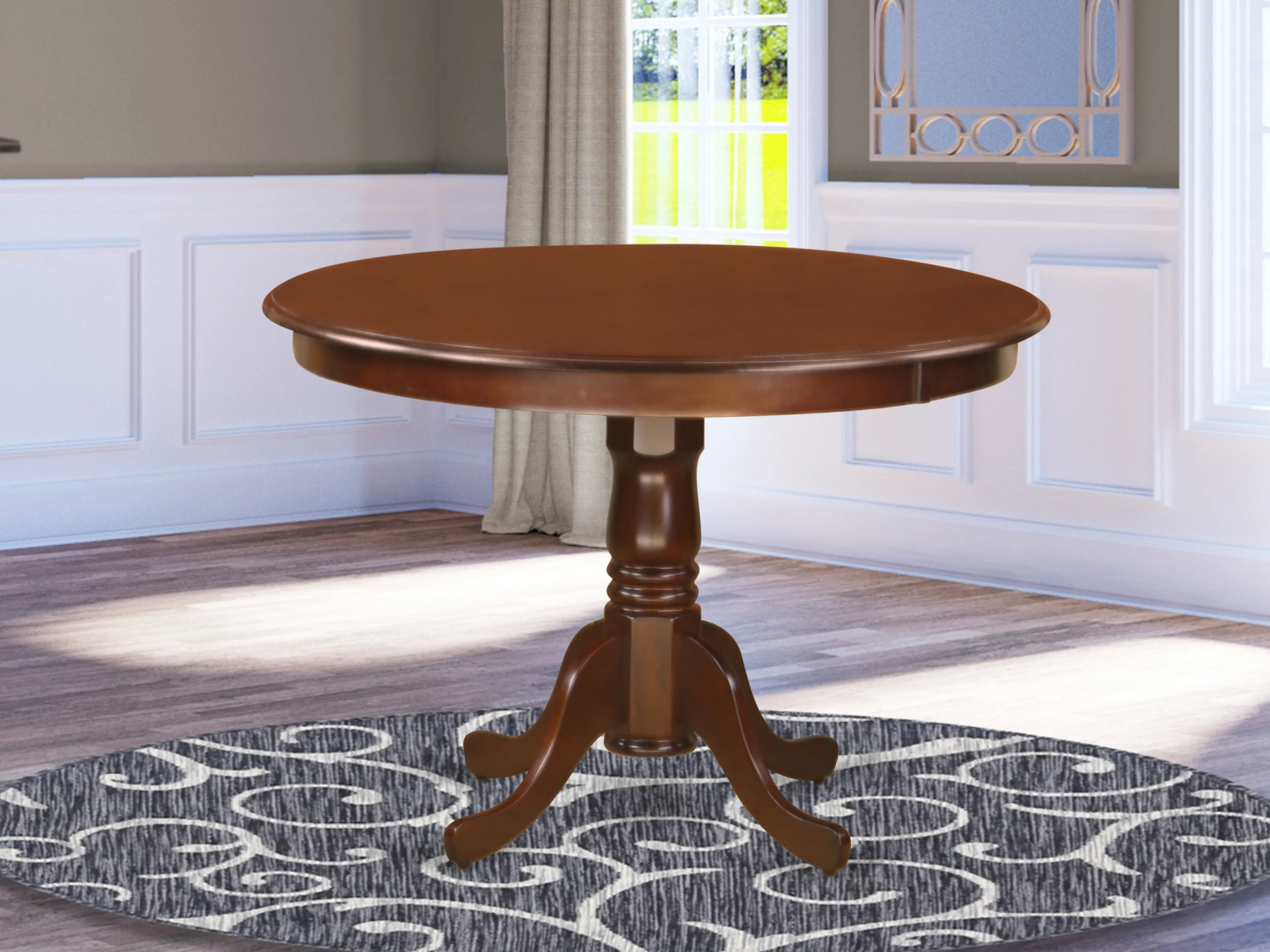 Charlton Home® Shady Round Solid Wood Dining Table & Reviews | Wayfair