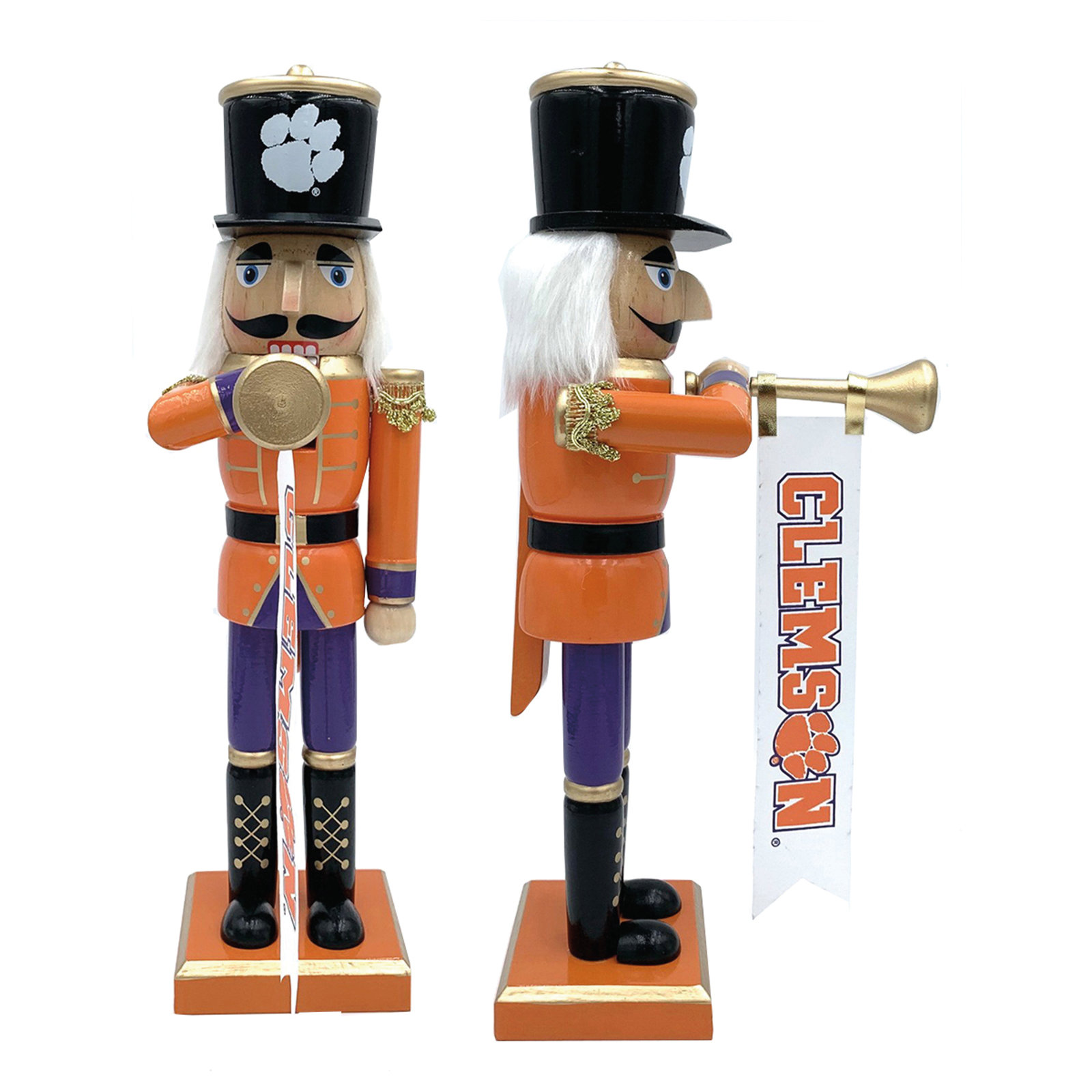 The Holiday Aisle® NCAA Clemson Tigers 14" Bugler Nutcracker | Wayfair