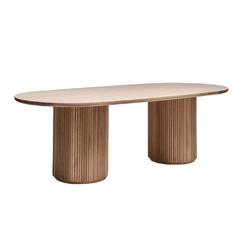 Loon Peak® Genuine Solid Wood Rectangular 10-Seat Dining Room Table ...