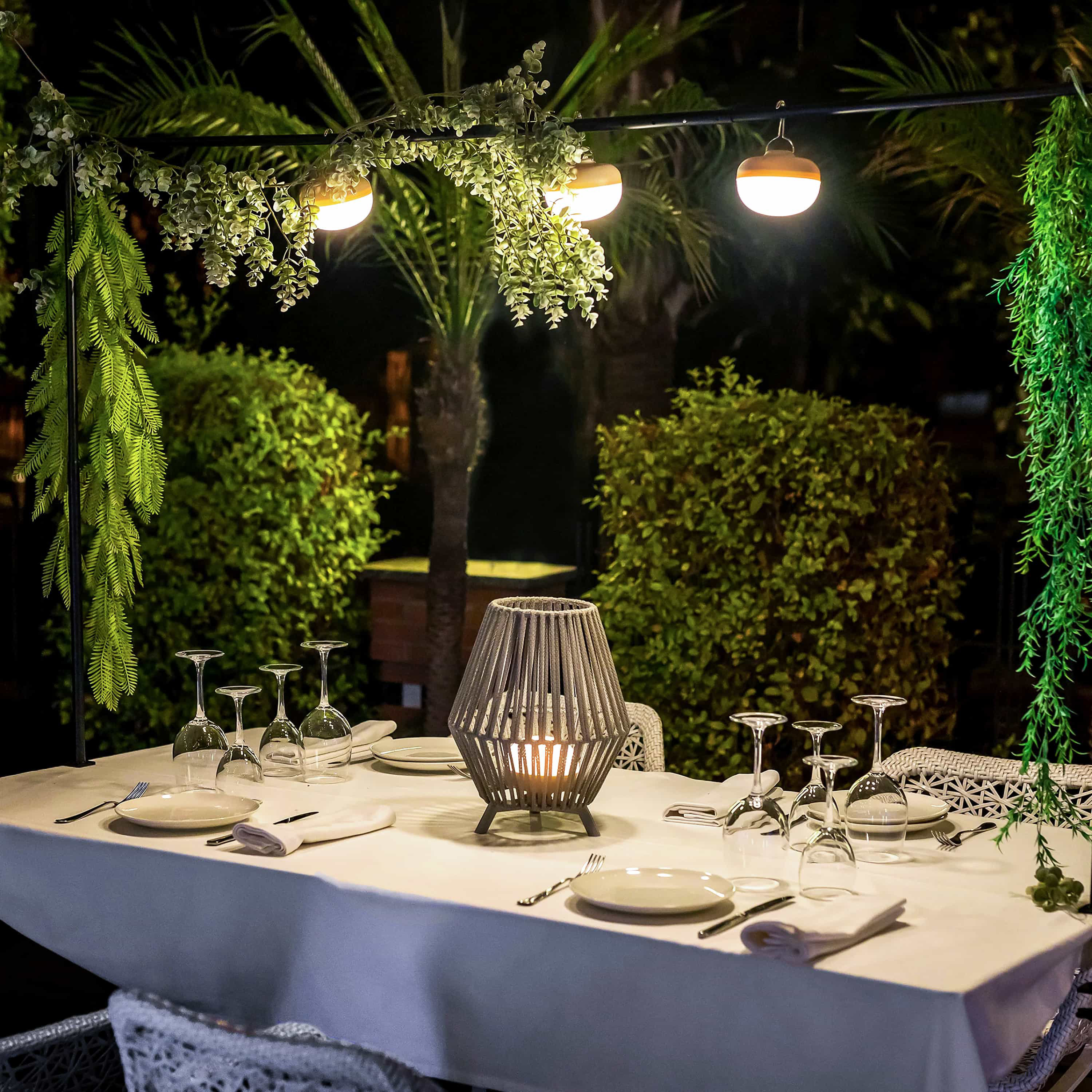 NewGarden 4" Battery Powered Integrated LED Outdoor Lantern Electric ...