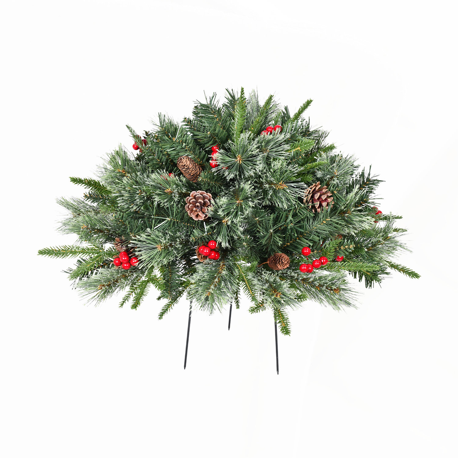 Ophelia & Co. 20-Inch Christmas Ground Tree with Realistic PE/PVC ...