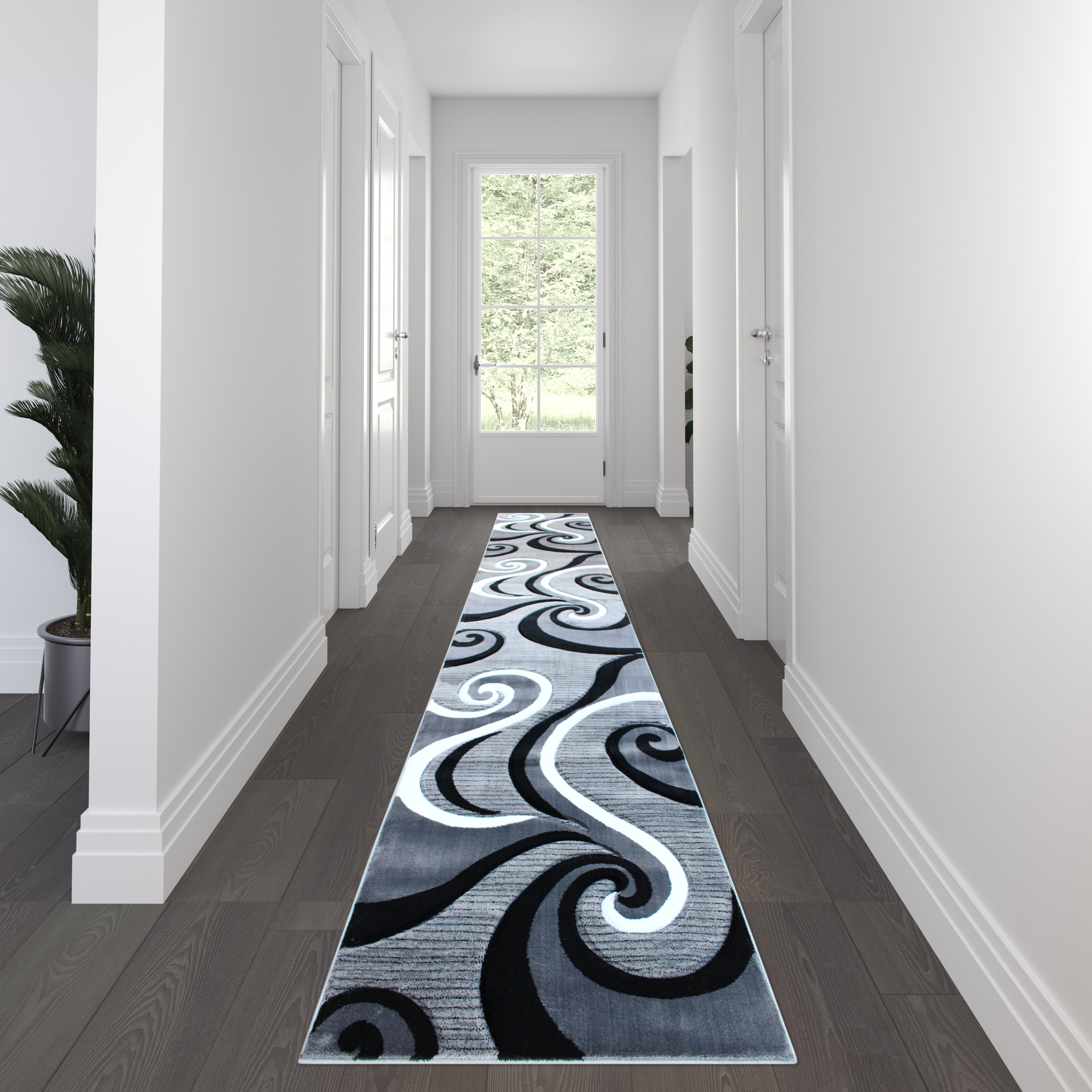 Orren Ellis Skaghe Modern High-Low Sculpted Swirl Design Abstract Area ...