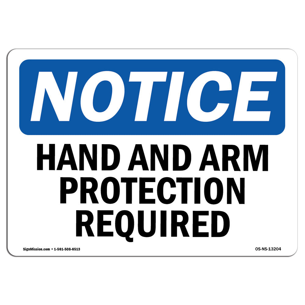 SignMission Hand and Arm Protection Required Sign | Wayfair
